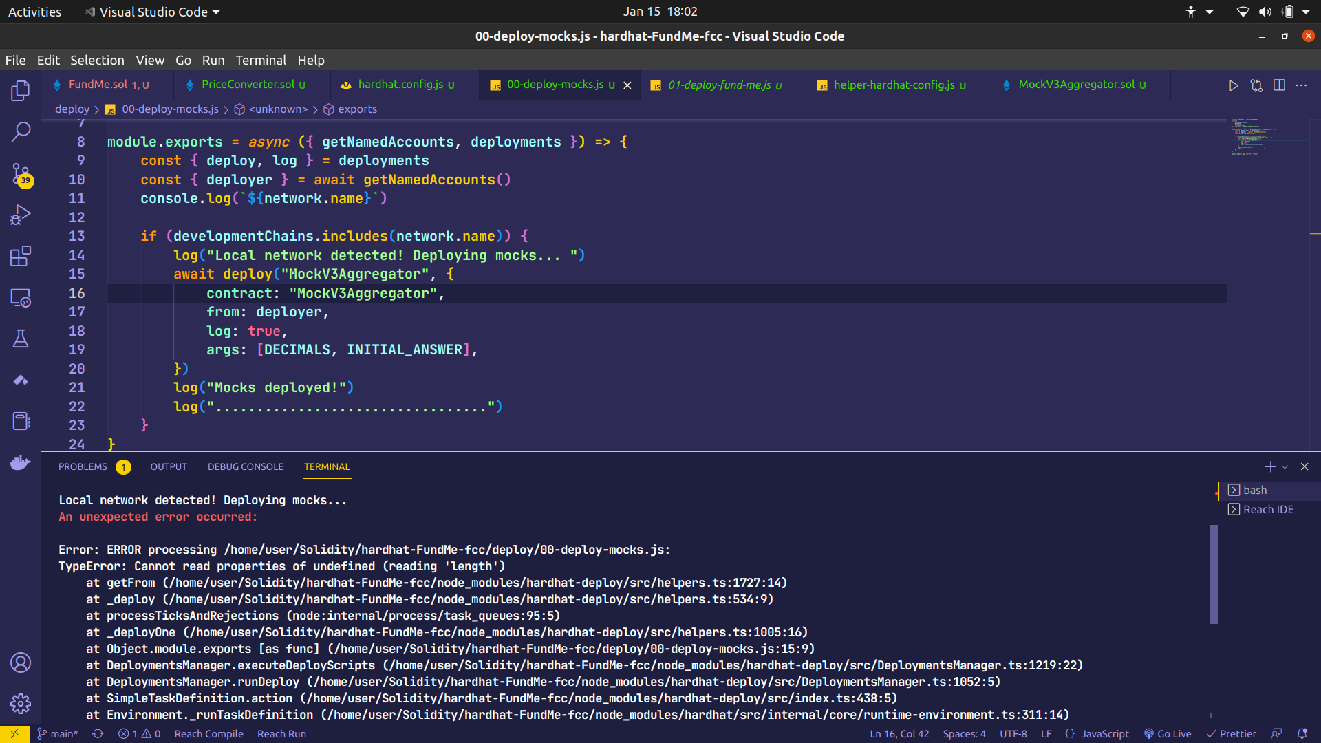 Cannot Read Properties Of Undefined Reading Length · Smartcontractkit Full Blockchain
