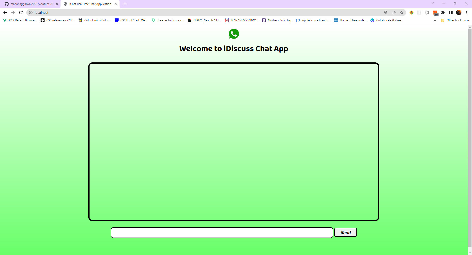 GitHub - mananaggarwal2001/ChatBot-Application