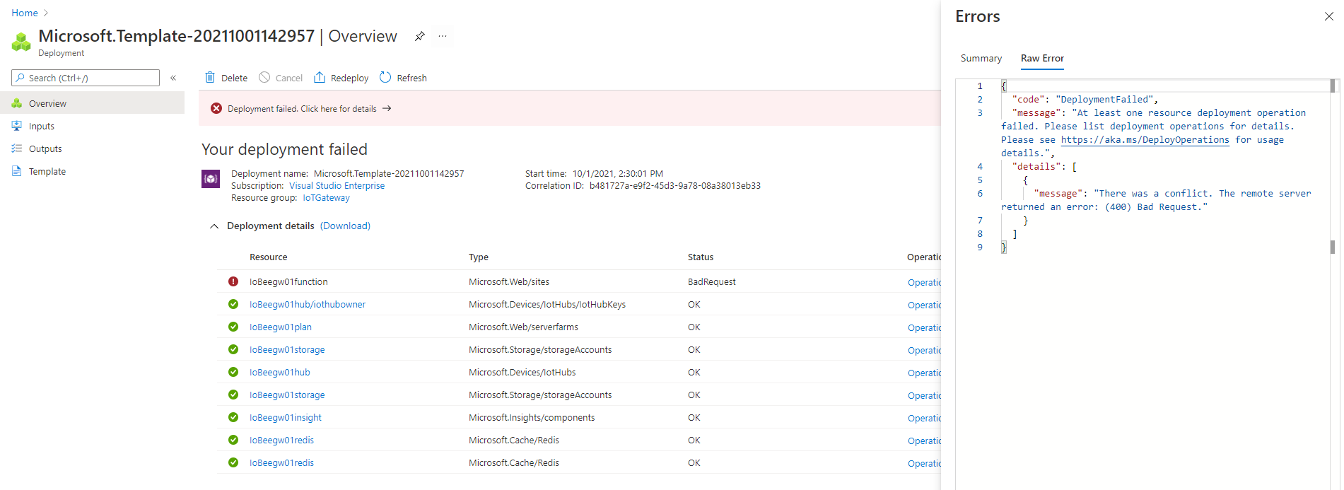 400 Bad Request on function app install with Azure Template · Issue #442 · Azure/iotedge-lorawan ...