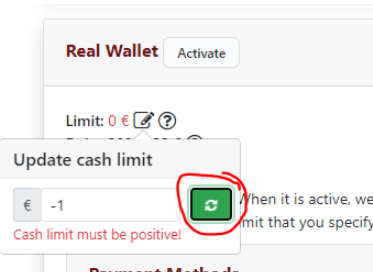 "Update cash limit" pop-up improvements · Issue #265 · self-xdsd/self-web · GitHub