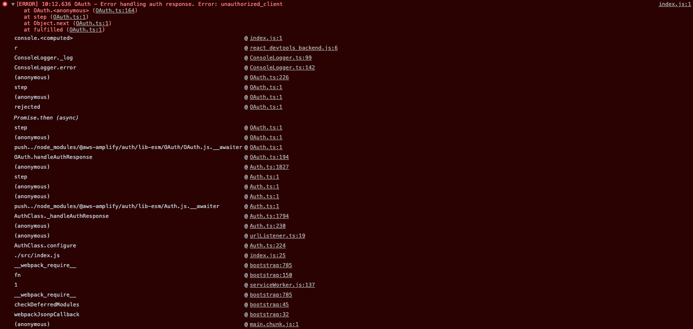 Cognito User Pool Hosted Ui Minimal Code Grant Sign In Example From A React Web App · Issue