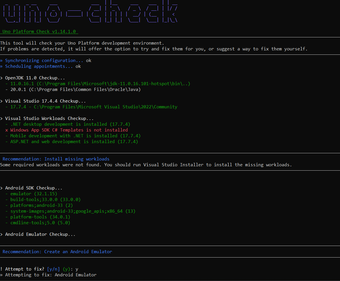 Uno-check run into multiple error · unoplatform uno · Discussion #13697 · GitHub