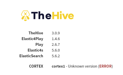 Cortex Connection failing, showing red with unknown version. · Issue #568 · TheHive-Project ...