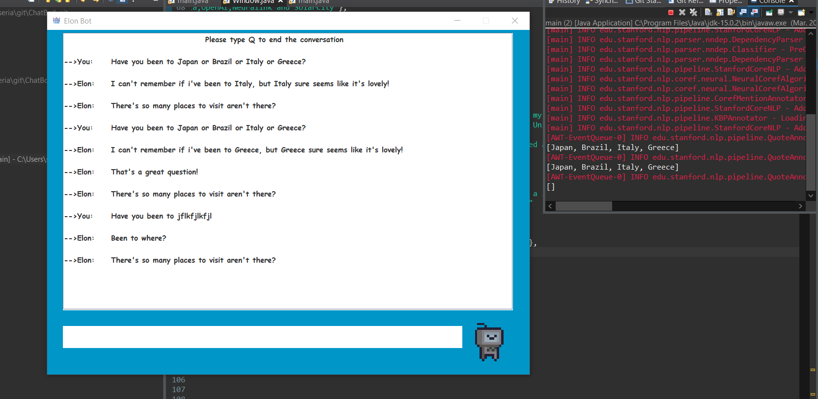 GitHub - COSC-310-Team1/ChatBot-Assignment-3