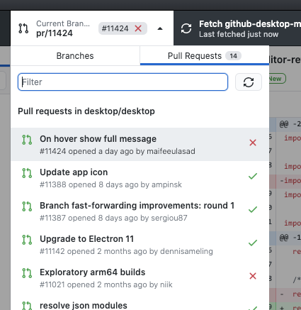 Add context menu to branch list · Issue #5803 · desktop/desktop · GitHub