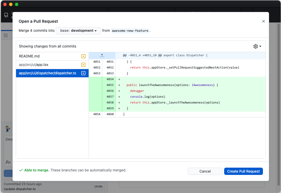 GitHub Desktop 3.2 – Preview your Pull Request - GitHub Changelog