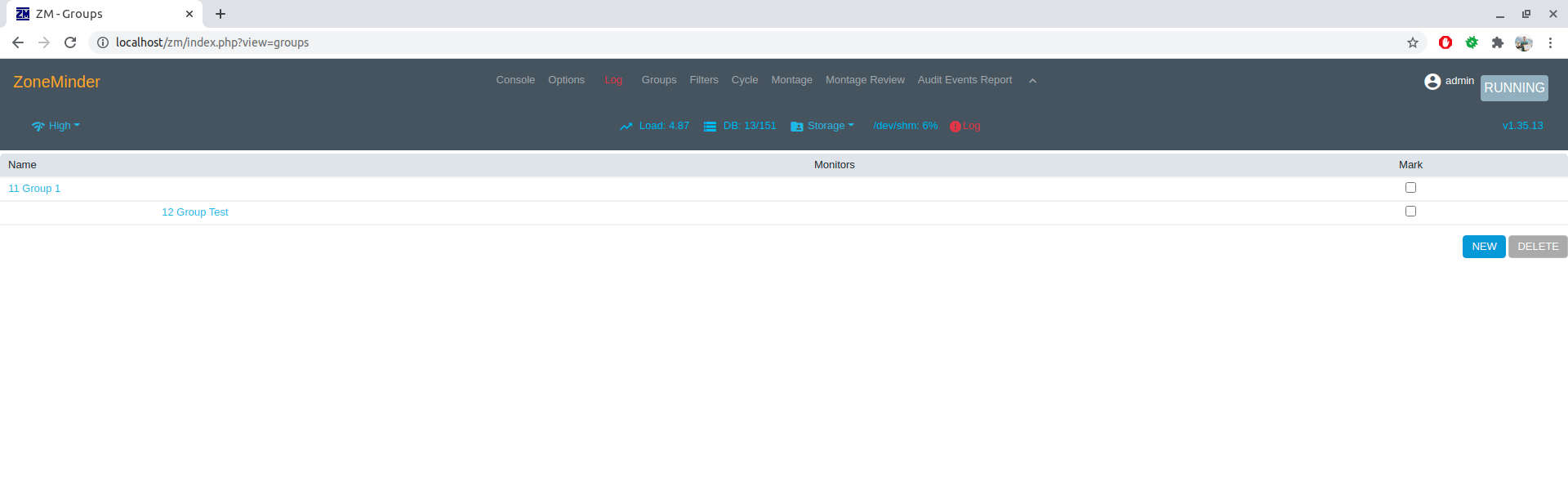 Can not edit group and error when delete group · Issue #3088 · ZoneMinder/zoneminder · GitHub