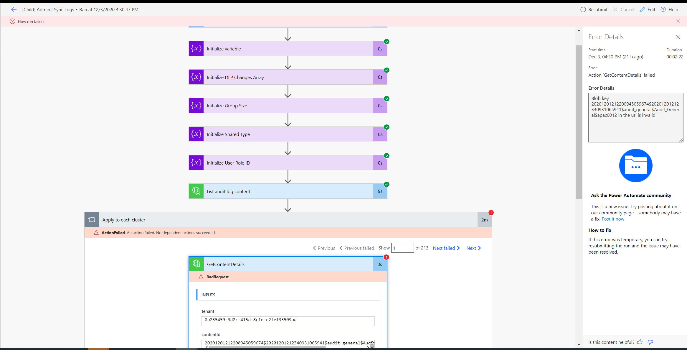 [BUG]: Blob key $audit_general$Audit_General$apac0012 in the url is invalid · Issue #616 ...