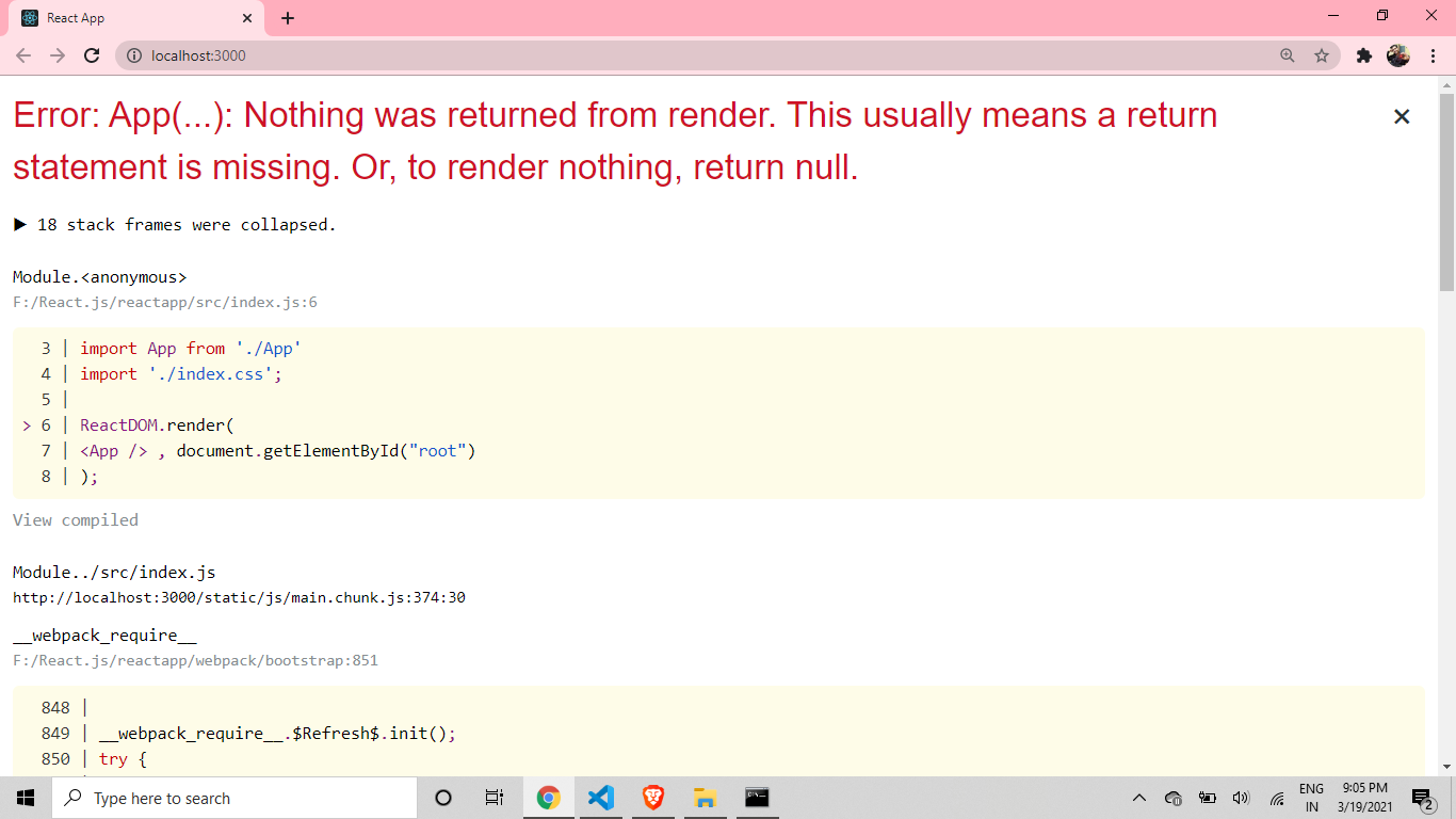 React App Show me this Error · Issue #21036 · facebook/react · GitHub
