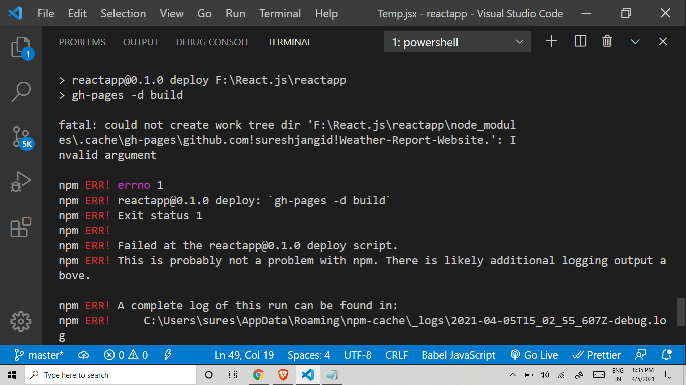 Get This Error In React App · Issue 3617 · Reactjsreactdev · Github 