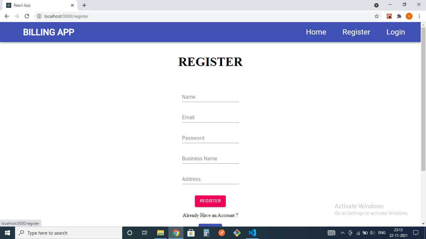 GitHub - vikram221092/Billing-App: Billing Application React-Redux