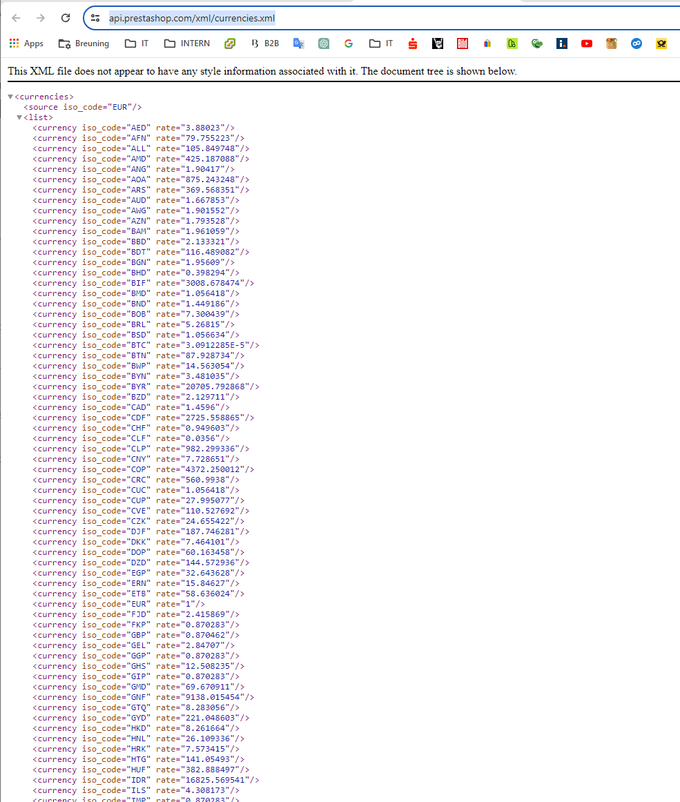Currency API is not actual · Issue #34559 · PrestaShop/PrestaShop · GitHub