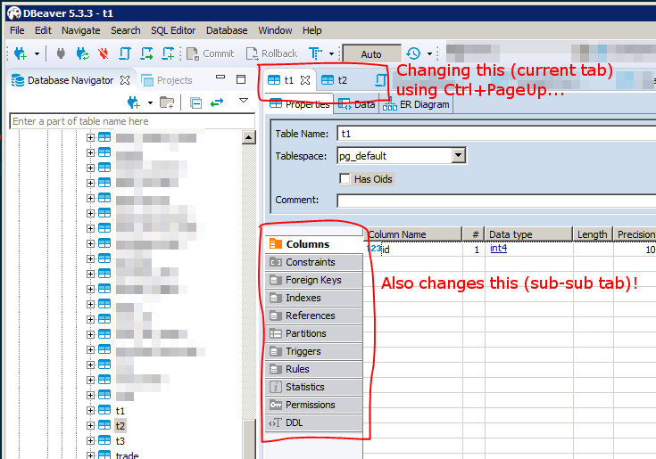 Switching tabs also changes active view in tab · Issue #5379 · dbeaver ...