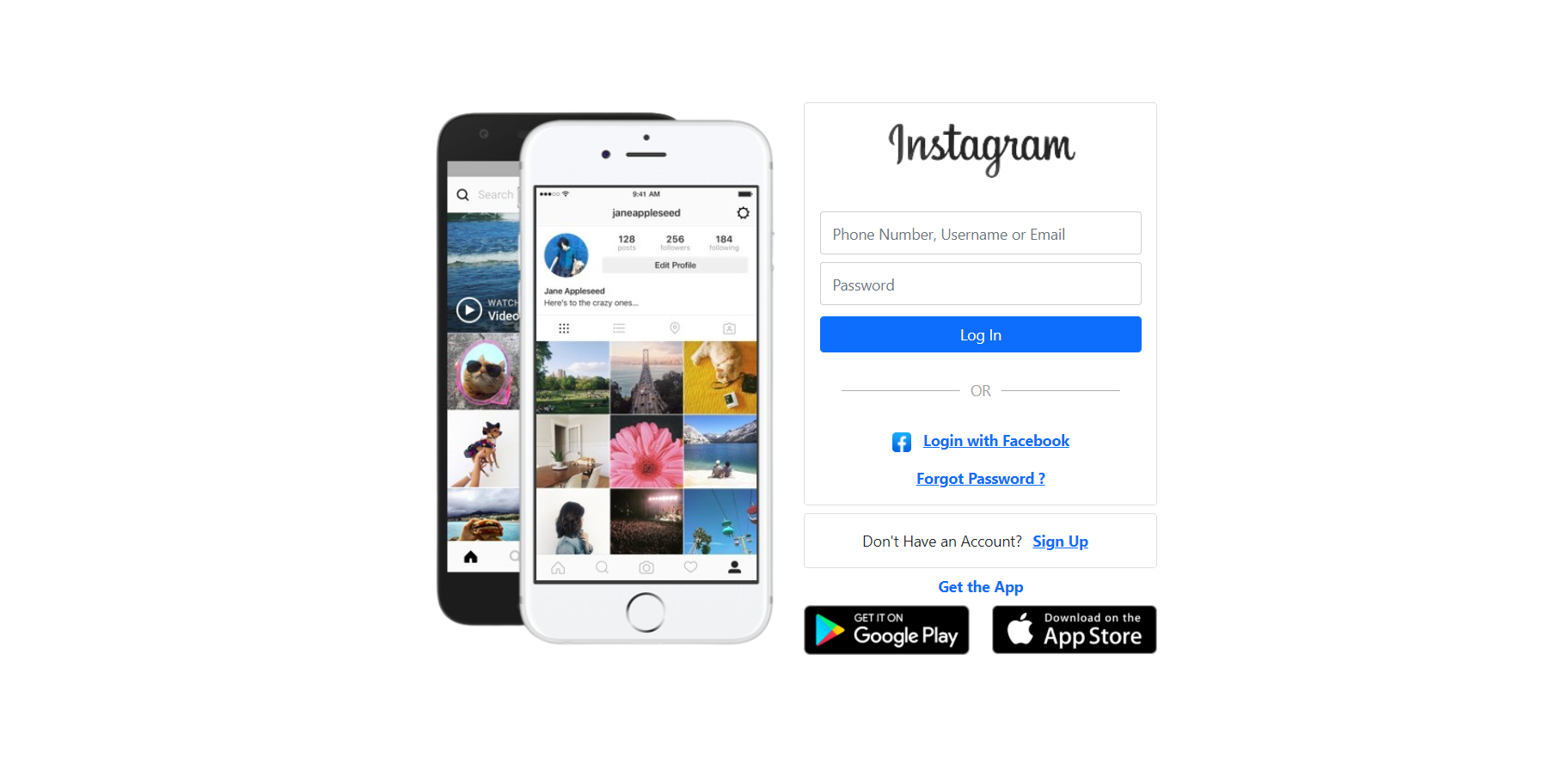 GitHub - IshaanXCoder/insta-login-clone