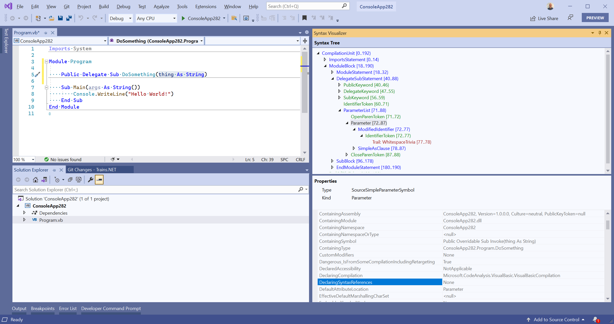 Declaringsyntaxreferences On A Delegate Parameter Is Null In Vb · Issue 53337 · Dotnetroslyn