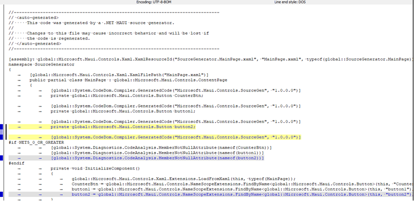 [MAUI] Roslyn source generator is not run during .NET Hot Reload, triggers rude edit when x:Name ...