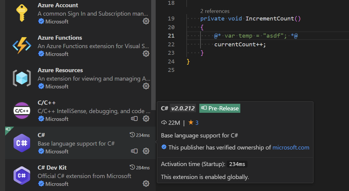 Vscode Razor Comment No Color · Issue 8834 · Dotnet Razor · Github