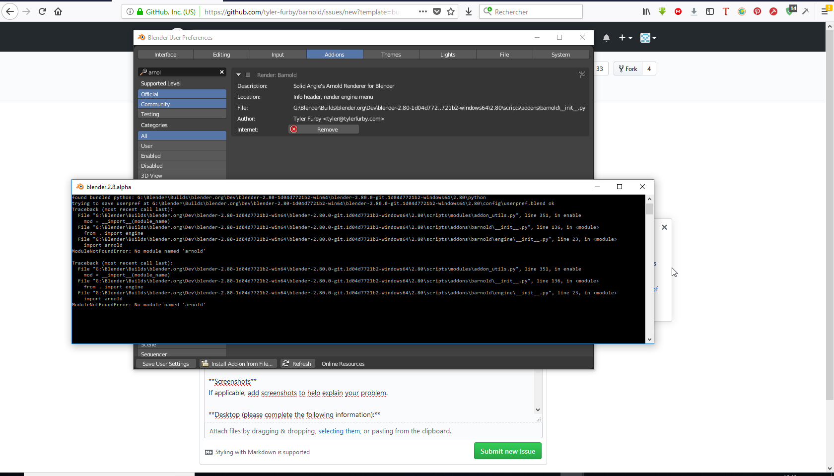 Unable to enable the addon · Issue #9 · ForgeXYZ/Arnold-For-Blender · GitHub