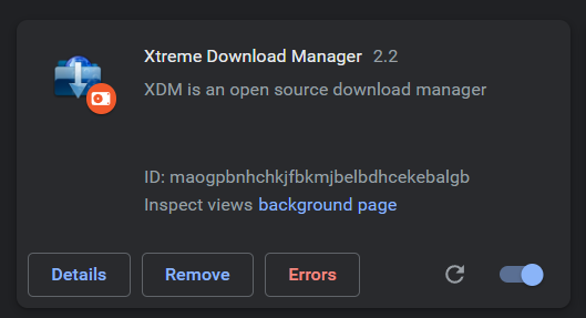 unable to add extension in G-Chrome · Issue #903 · subhra74/xdm · GitHub