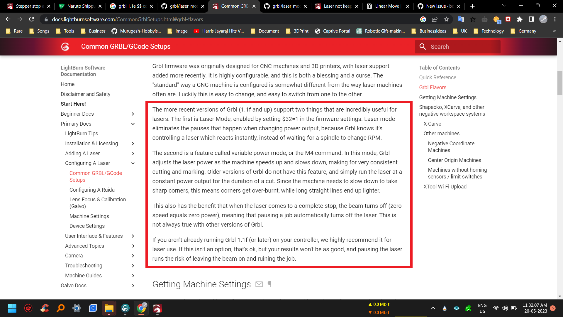 Unable to connect with Lightburn GRBL (1.1f or later) · Issue #898 · bdring/FluidNC · GitHub