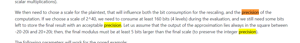 The precision concept in Lattigo · Issue #318 · tuneinsight/lattigo · GitHub