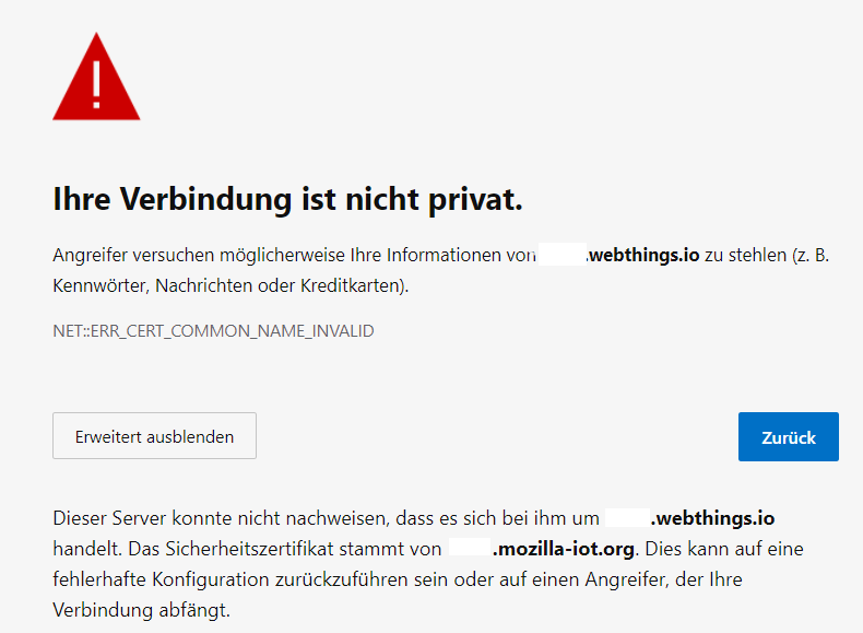 Invalid SSL certificate · Issue #2668 · WebThingsIO/gateway · GitHub