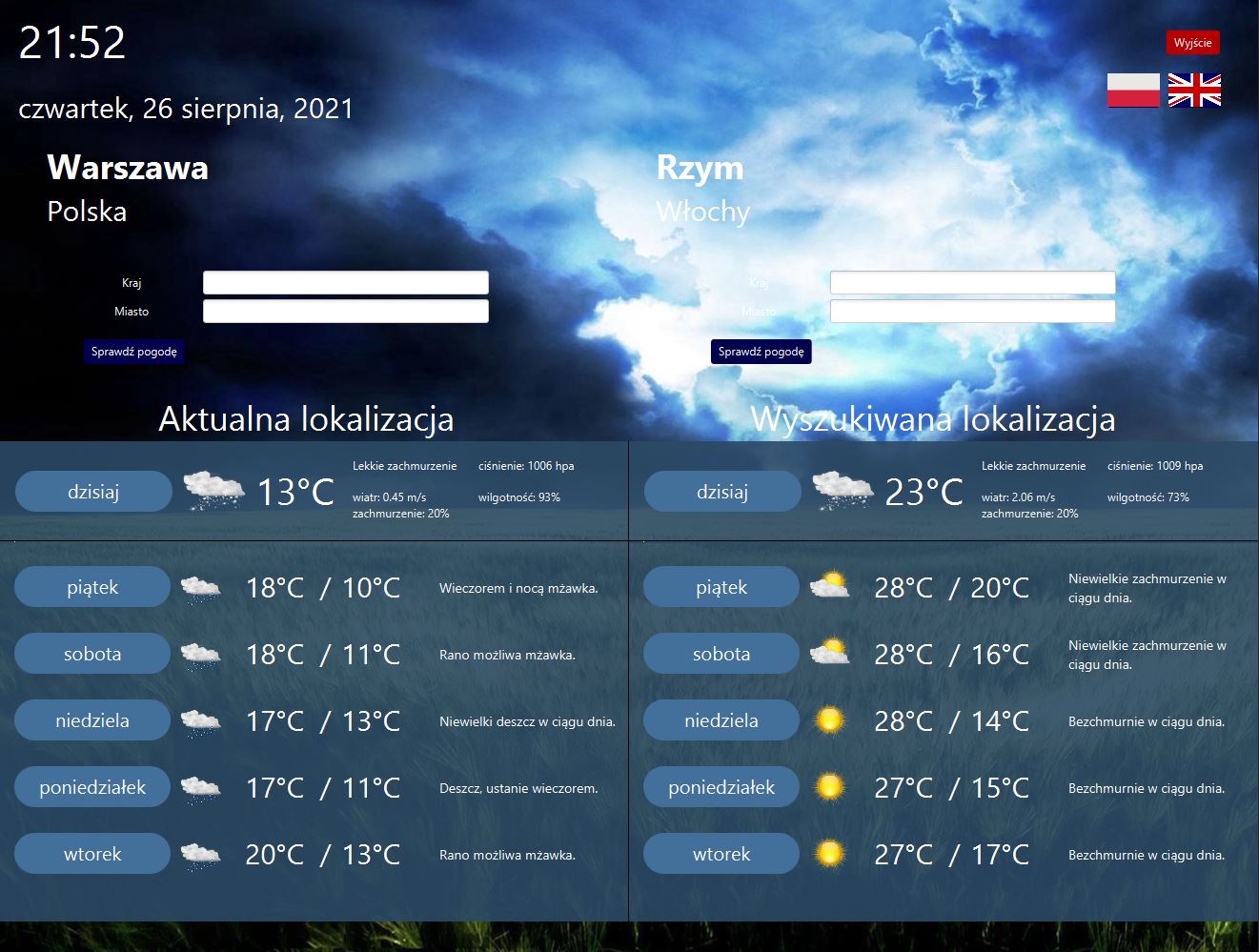 GitHub - Filip-92/weather-app: JavaFX weather app, displaying the ...
