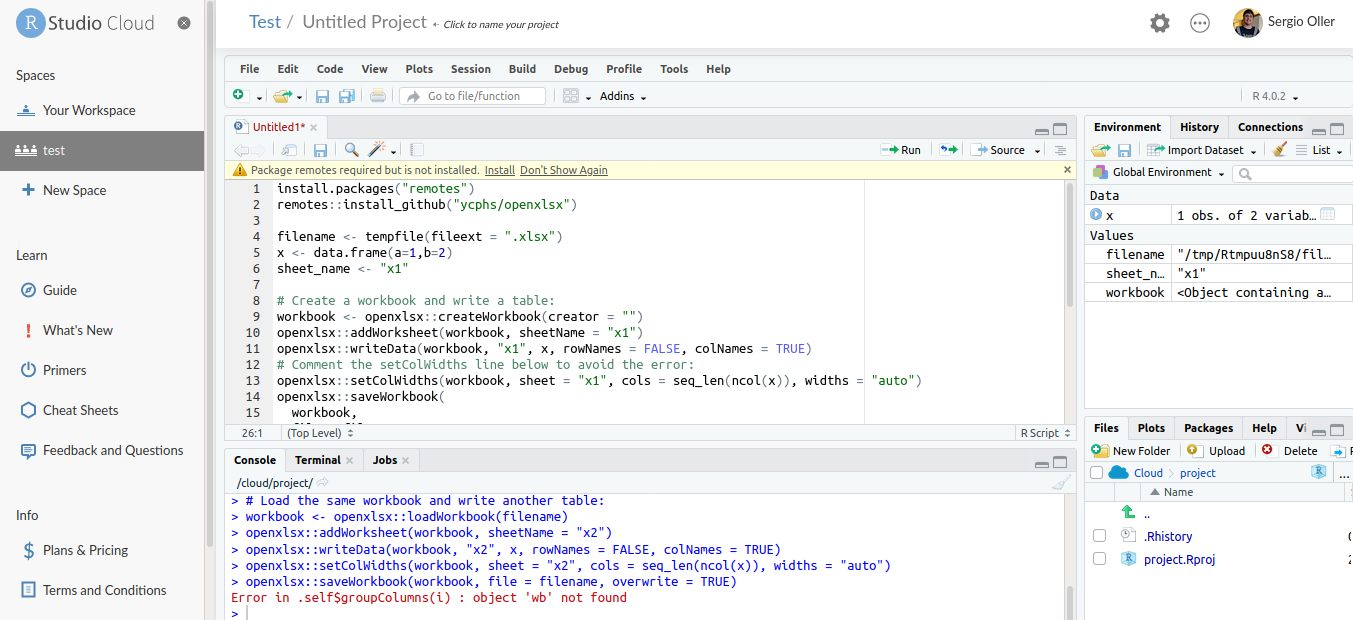 Regression saveWorkbook (due to setColWidths?) · Issue #92 · ycphs/openxlsx · GitHub