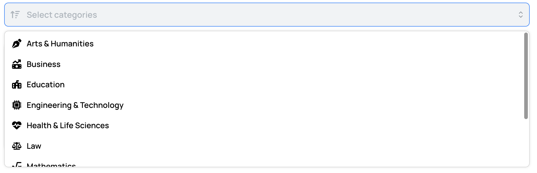 Multiselect Doesnt Scroll When Using Keyboard To Navigate Values