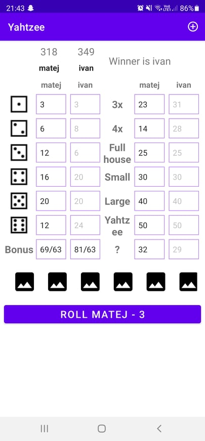 GitHub - kovaccc/Yahtzee: Yahtzee game