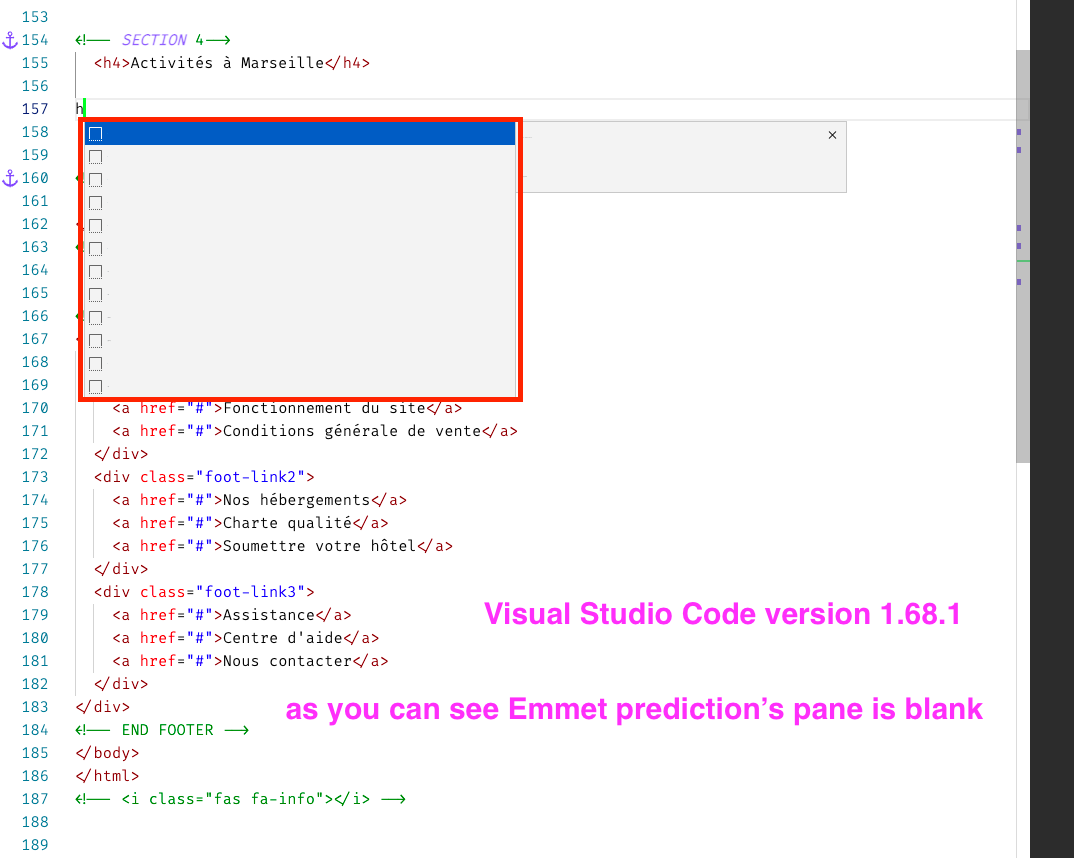 Emmet prediction's pane is Blank · Issue #153307 · microsoft/vscode · GitHub