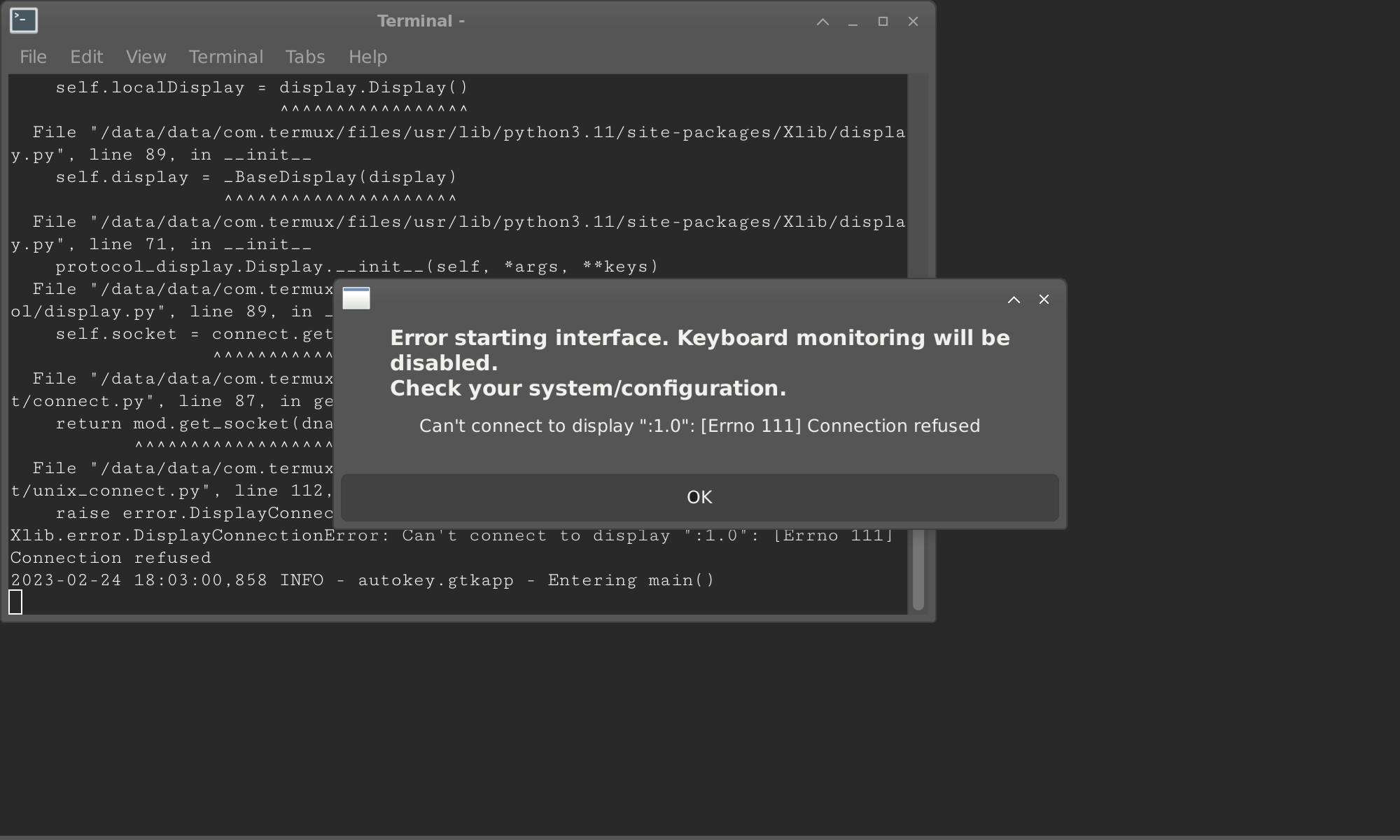 [Bug]: autokey-gtk not starting up · Issue #15348 · termux/termux-packages · GitHub
