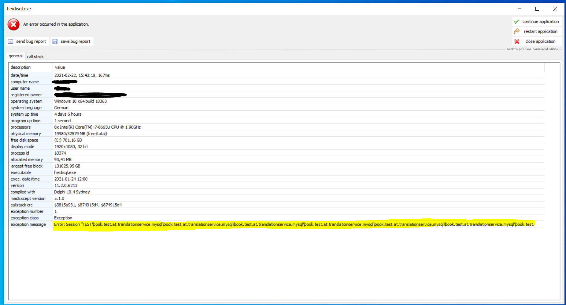 Can not open HeidiSql anymore after adding one entry in connections windows · Issue #1316 ...