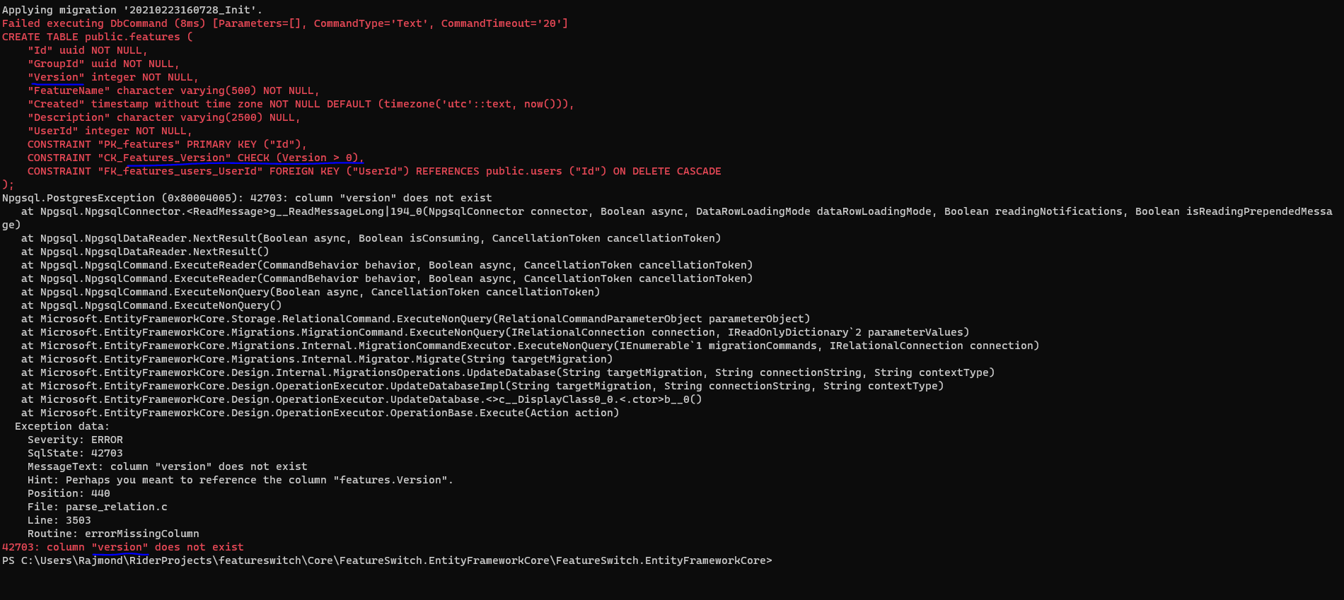 HasCheckConstraint does not work with columns starting with uppercase · Issue #1727 · npgsql ...