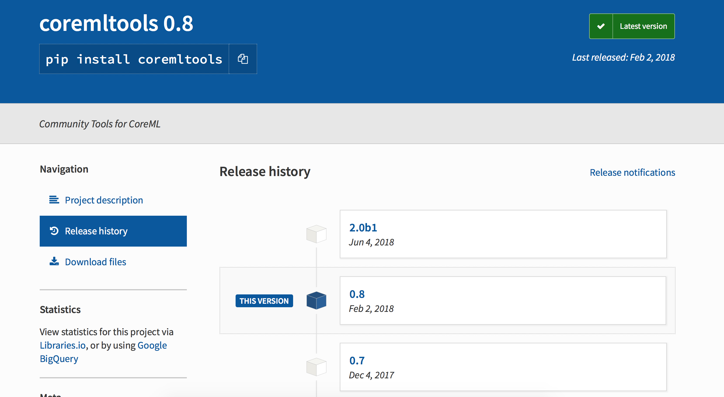 CoreMLTools 2.0 · Issue #193 · apple/coremltools · GitHub