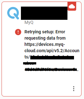 MyQ HomeAssistant Integration - Retrying setup: Error requesting data · Issue #74647 · home ...