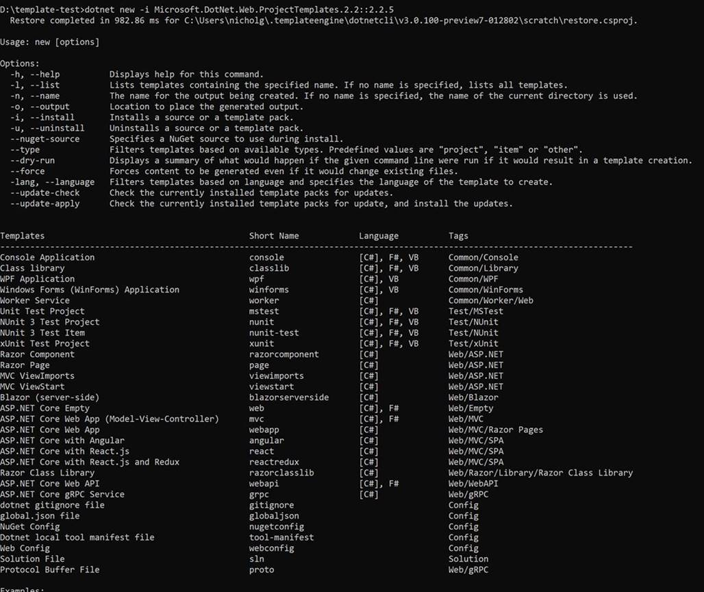 Don't show help when the command did what I asked successfully · Issue #2015 · dotnet/templating ...