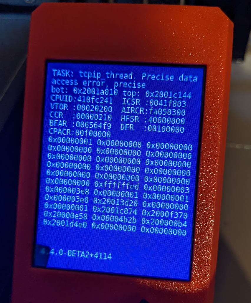 [BUG] Crash bug when printing over Prusa Link Beta (TASK: tcpip_thread. Illegal unaligned load ...