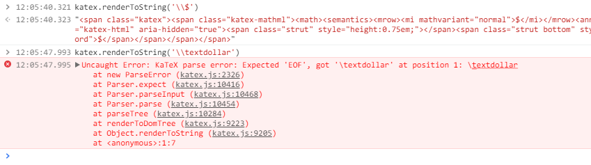 Textdollar Doesnt Work · Issue 1351 · Katexkatex · Github 