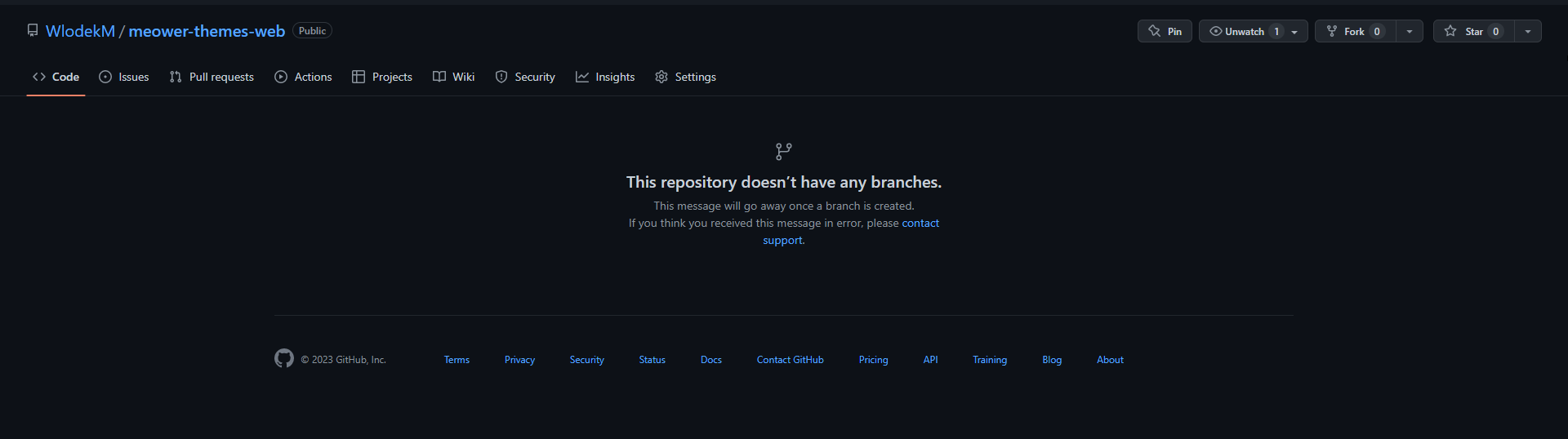 My repo has no branches and idk how to add one · community · Discussion #47766 · GitHub