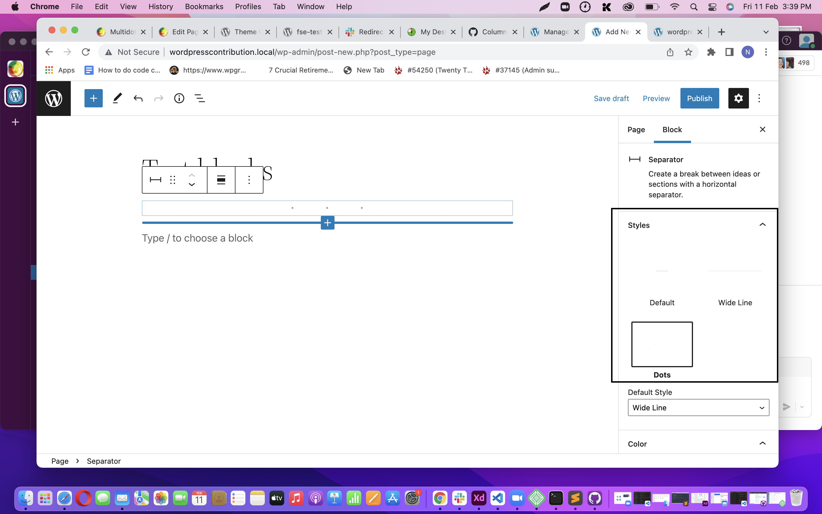 Seperater block styles option is not visible proper · Issue #38736 ...