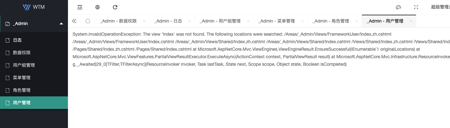 在mac上打开在线生成的zip包除了首页，其它都运行不了 · Issue #241 · dotnetcore/WTM · GitHub