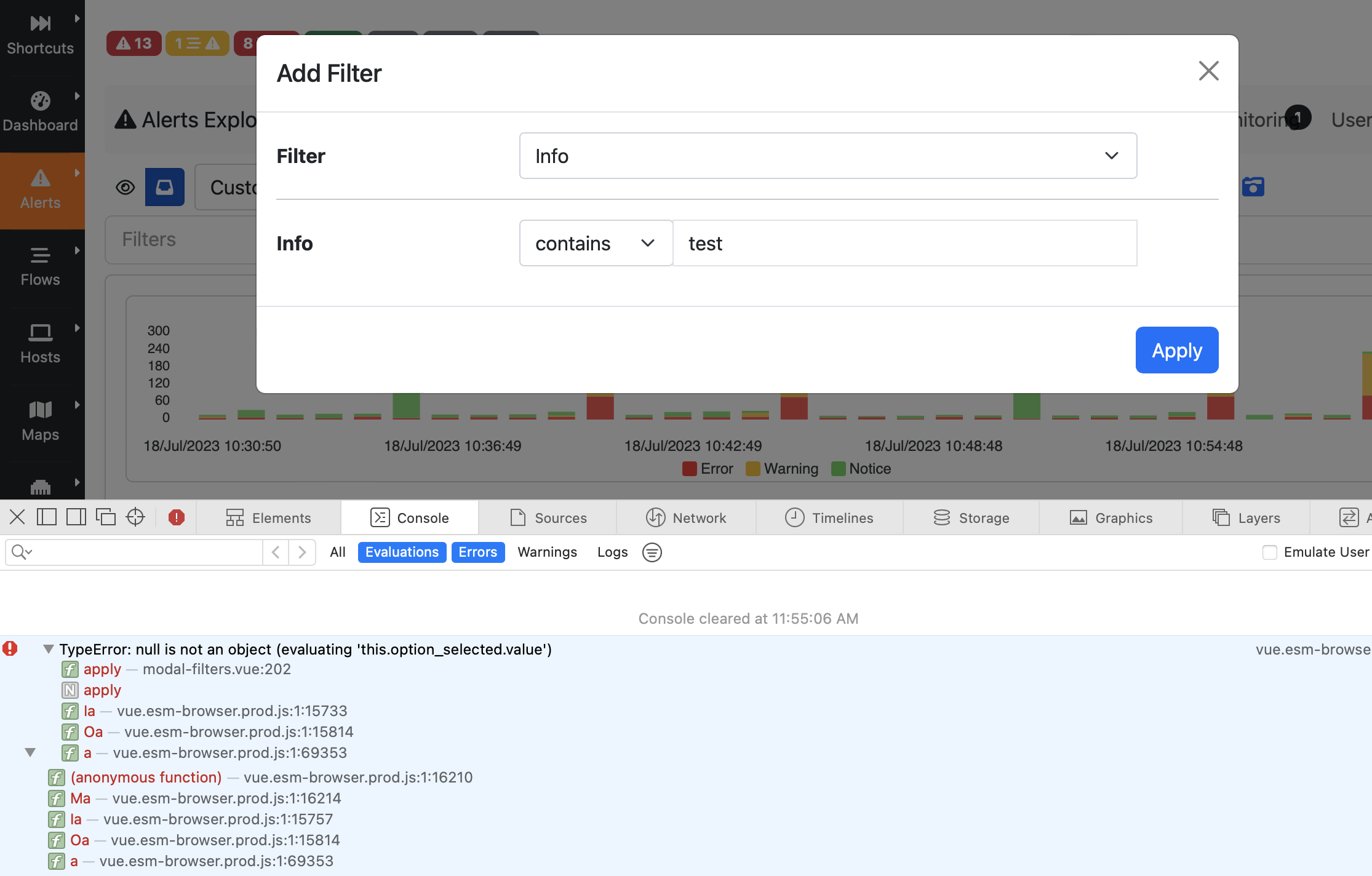 Unable to add a filter on 'info' in Flow Alerts Explorer · Issue #7681 · ntop/ntopng · GitHub