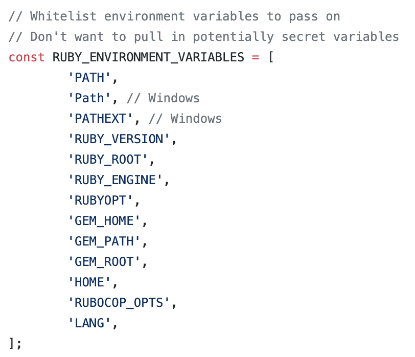 BUNDLE_PATH not whitelisted · Issue #574 · rubyide/vscode-ruby · GitHub