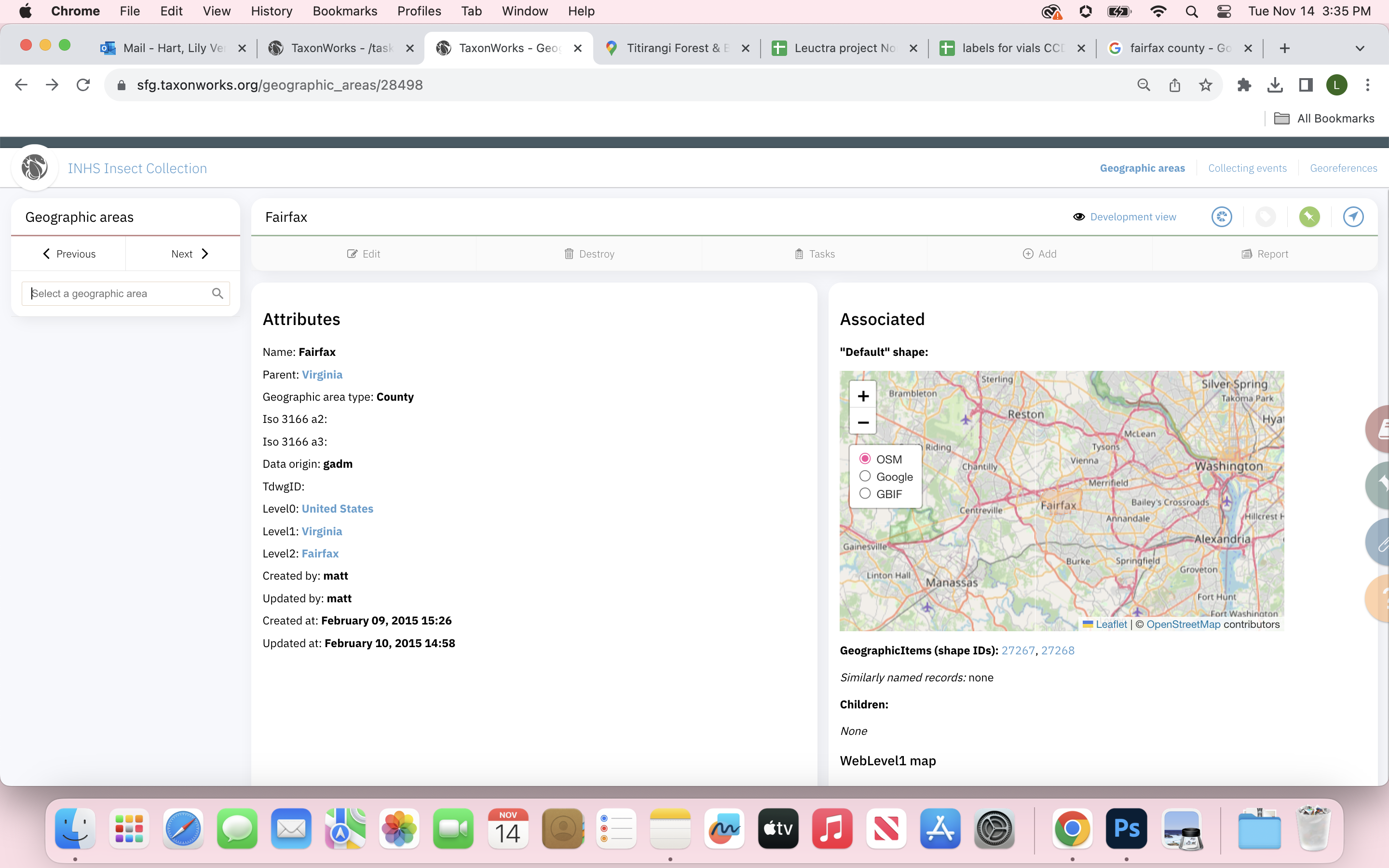 [Bug]: Geographic Areas: Fairfax Co., Virginia "default shape ...