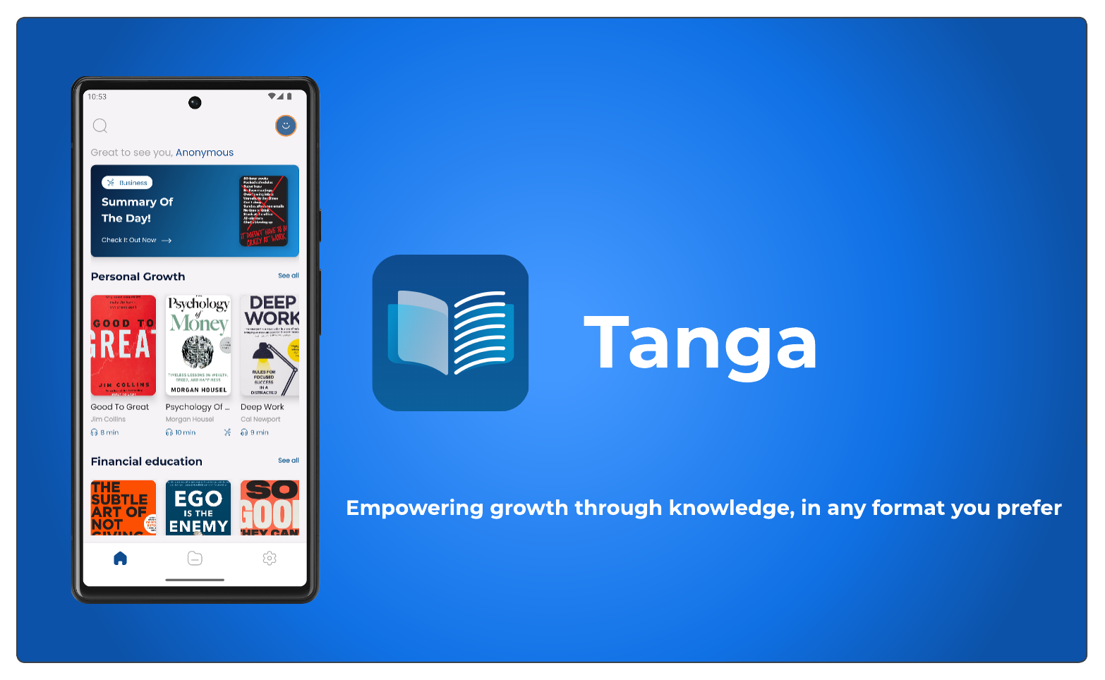 GitHub - rygelouv/Tanga: [WIP] An Open Source Book Summary App. Empowering growth through ...