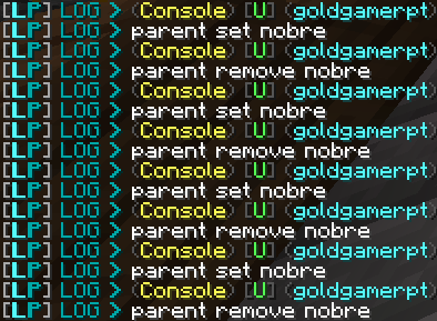 Bug when i do /lp user GoldGamerPT parent remove nobre · Issue #3668 · LuckPerms/LuckPerms · GitHub