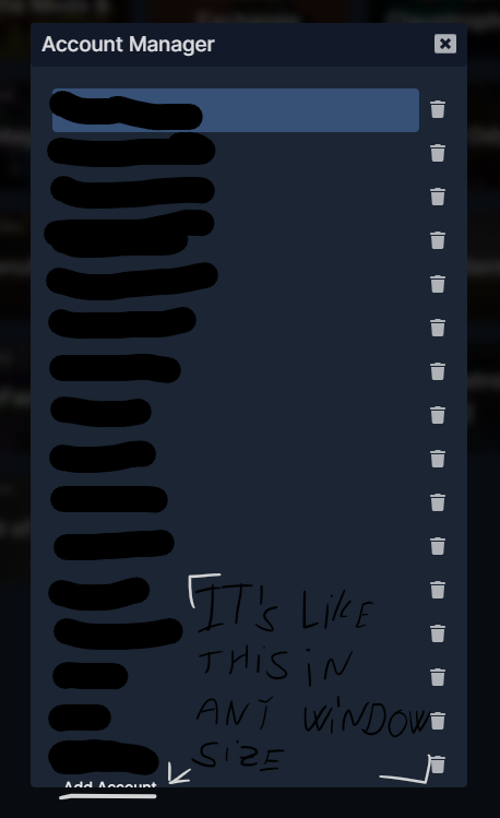 Unscrollable account screen · Issue #747 · gorilla-devs/GDLauncher · GitHub