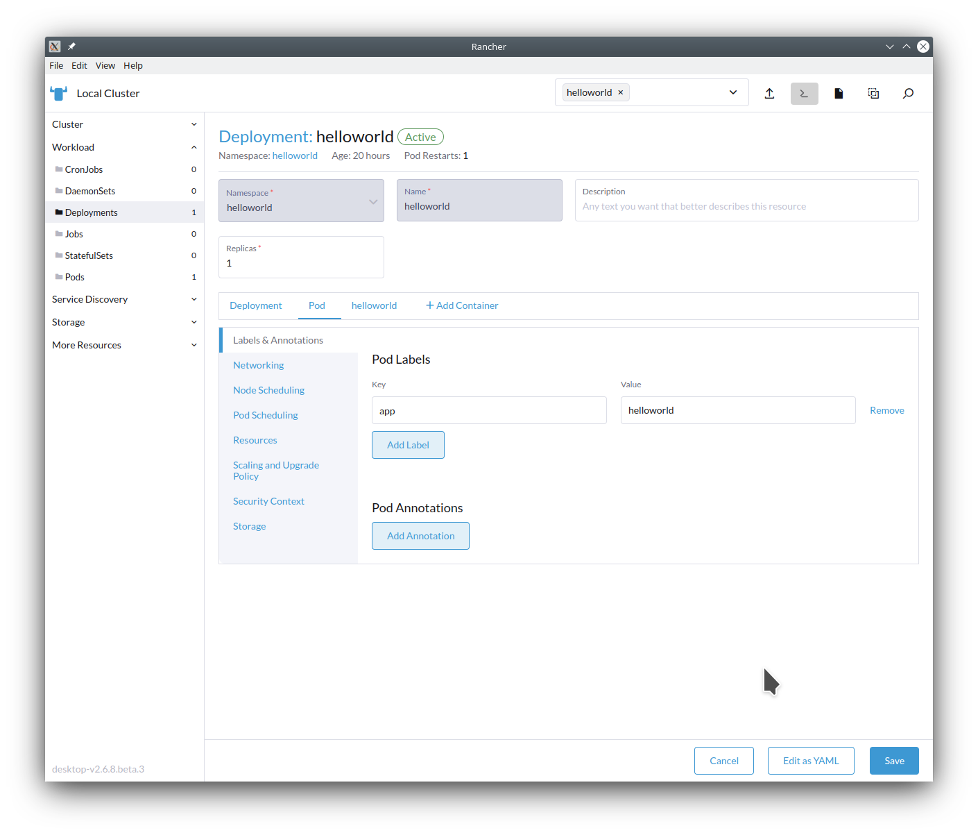 [BUG] Pod Labels and Service selectors not shown properly in UI · Issue #39492 · rancher/rancher ...