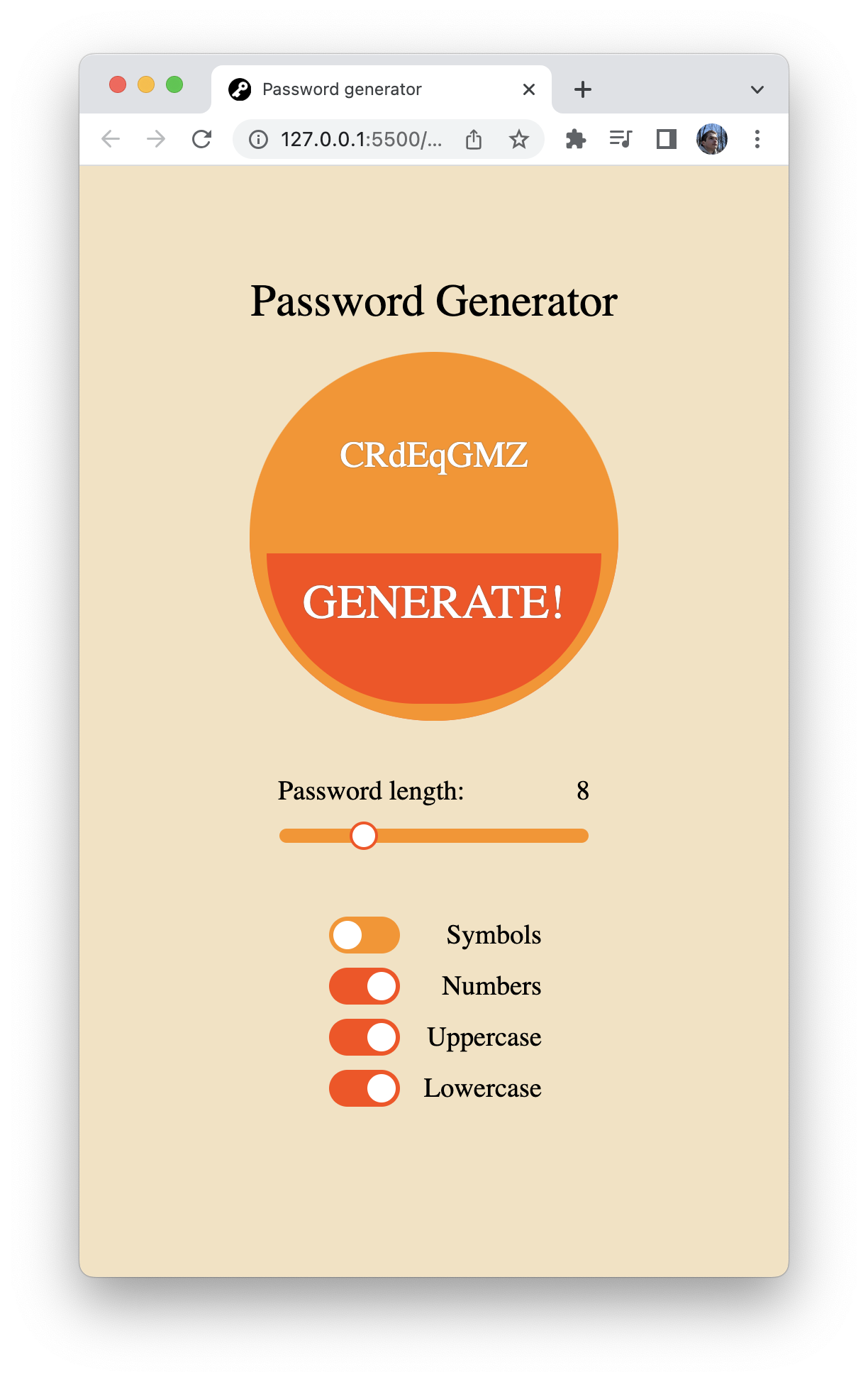 Github Lopachukseva Password Generator Web Password Generator Using Html Css Js